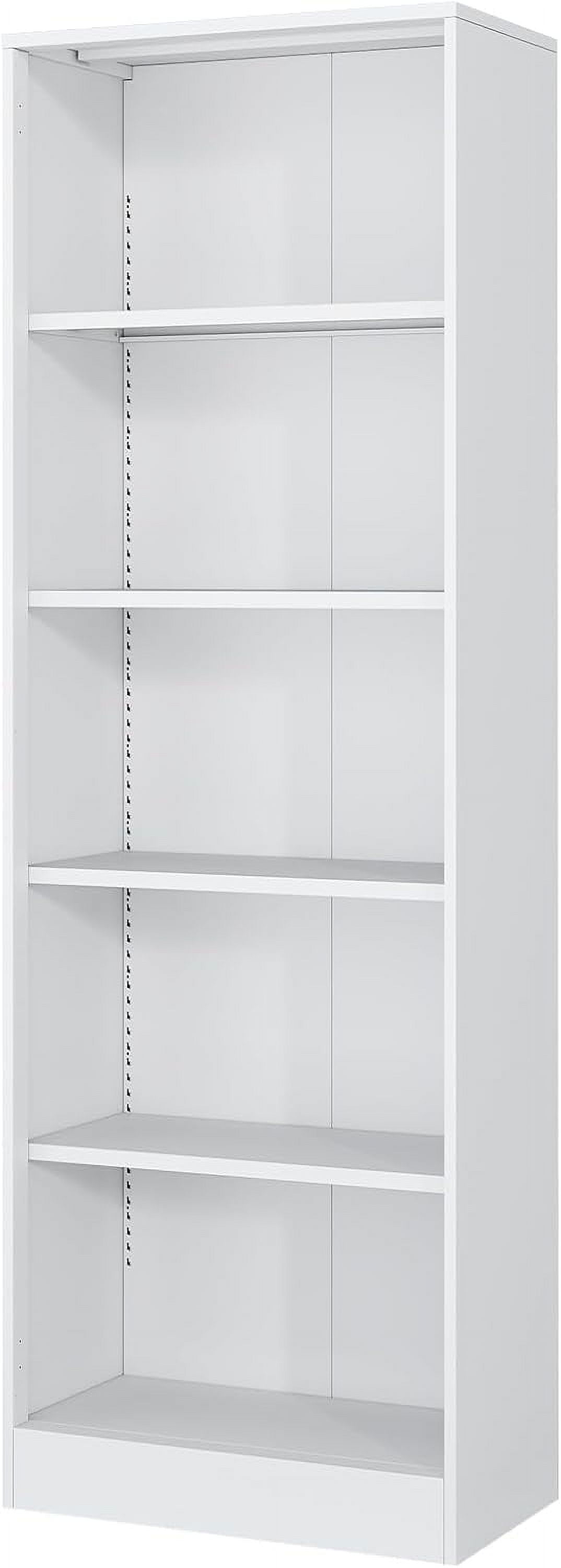 White Metal Display Cabinet, Curio Cabinets for Collectibles, 5-Tier ...