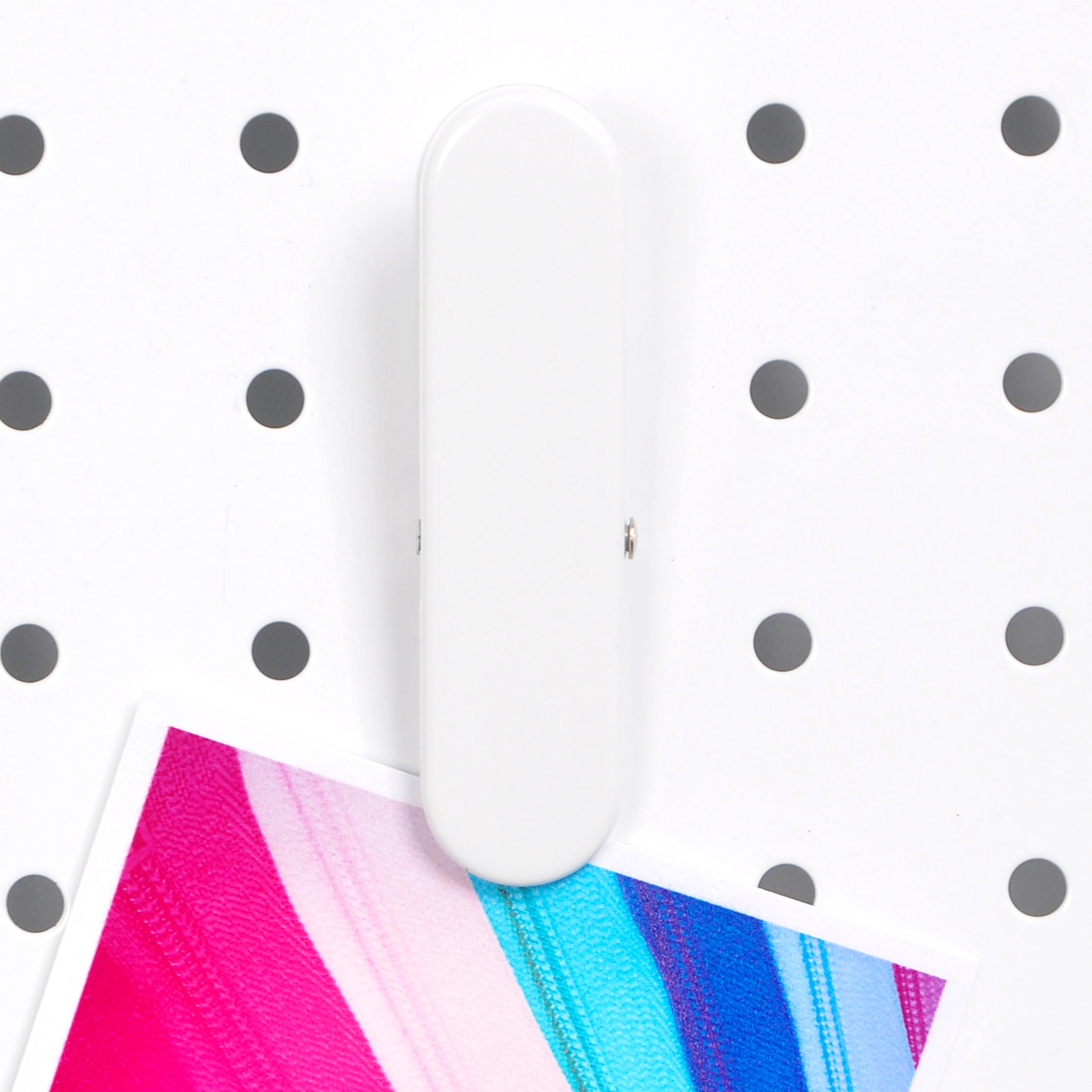 White Metal Pegboard Clips by Simply Tidy - Easy-to-Use Sturdy Metal ...