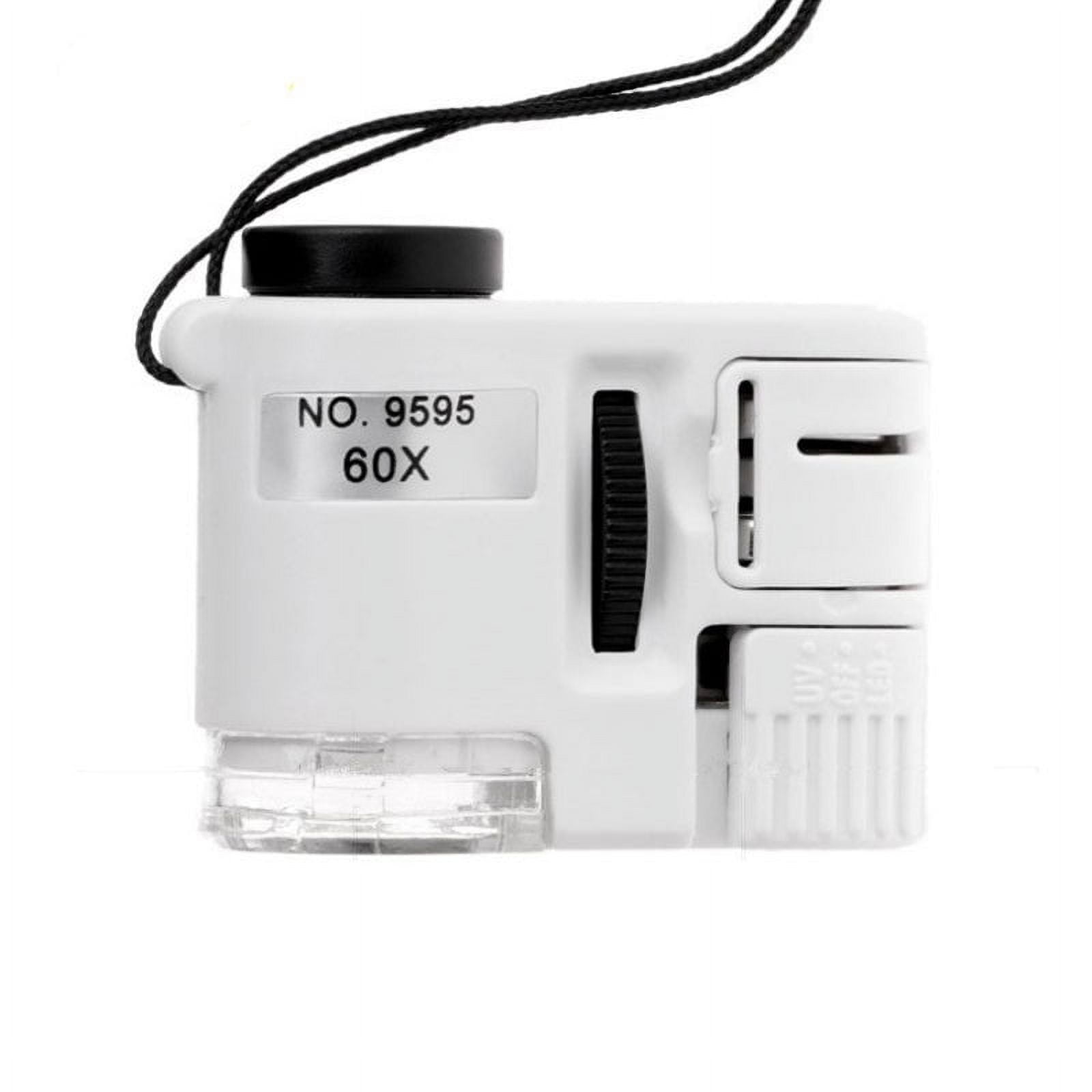 White Microscope Identification Detector 60x with LED Light Source ...