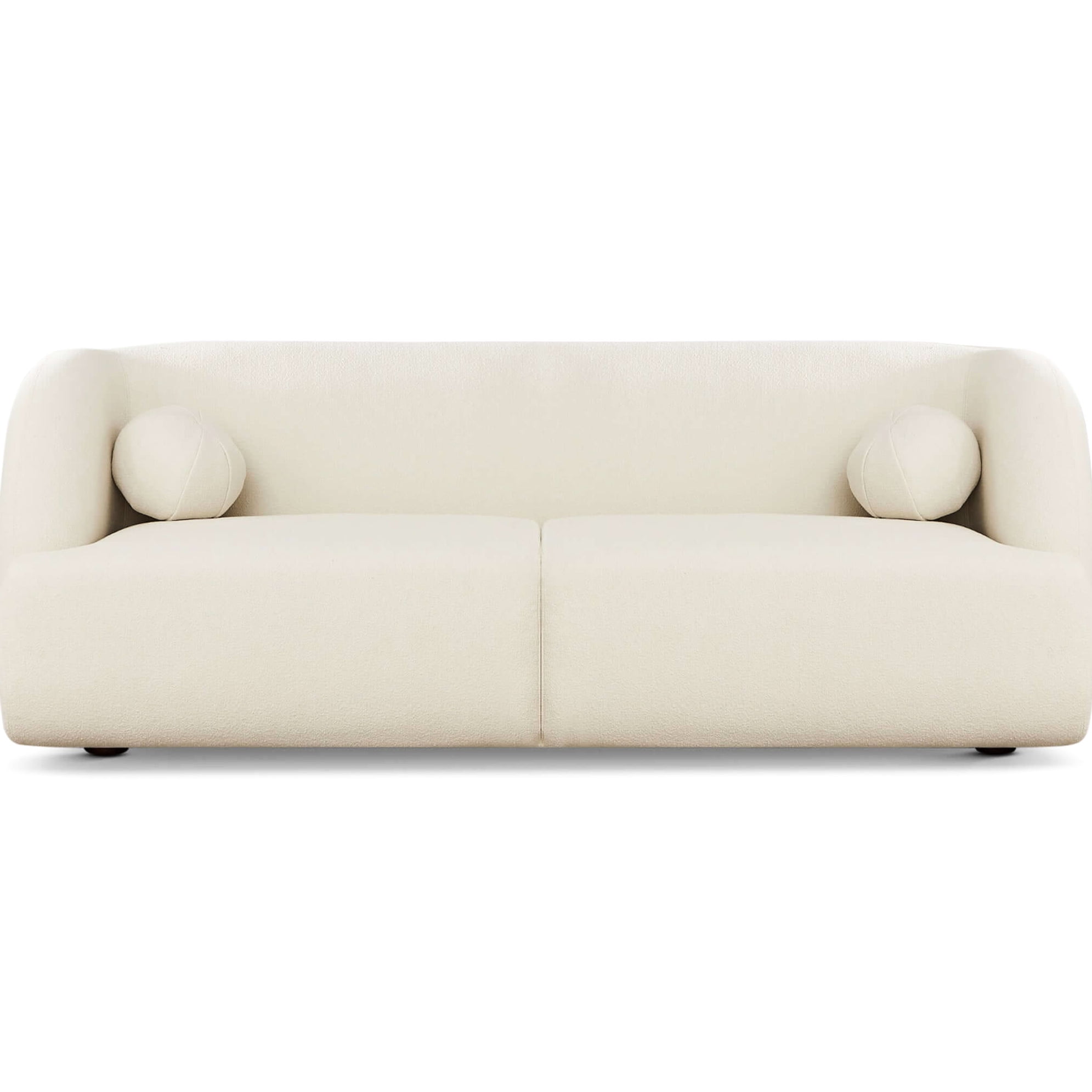 White Mid-century Modern 3 French Boucle , Craftsmanship, Construction ...