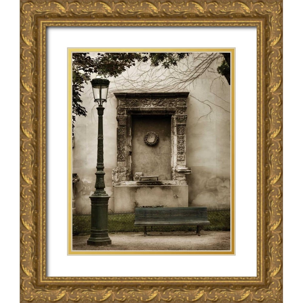 White, Milla 15x18 Gold Ornate Wood Framed with Double Matting Museum ...