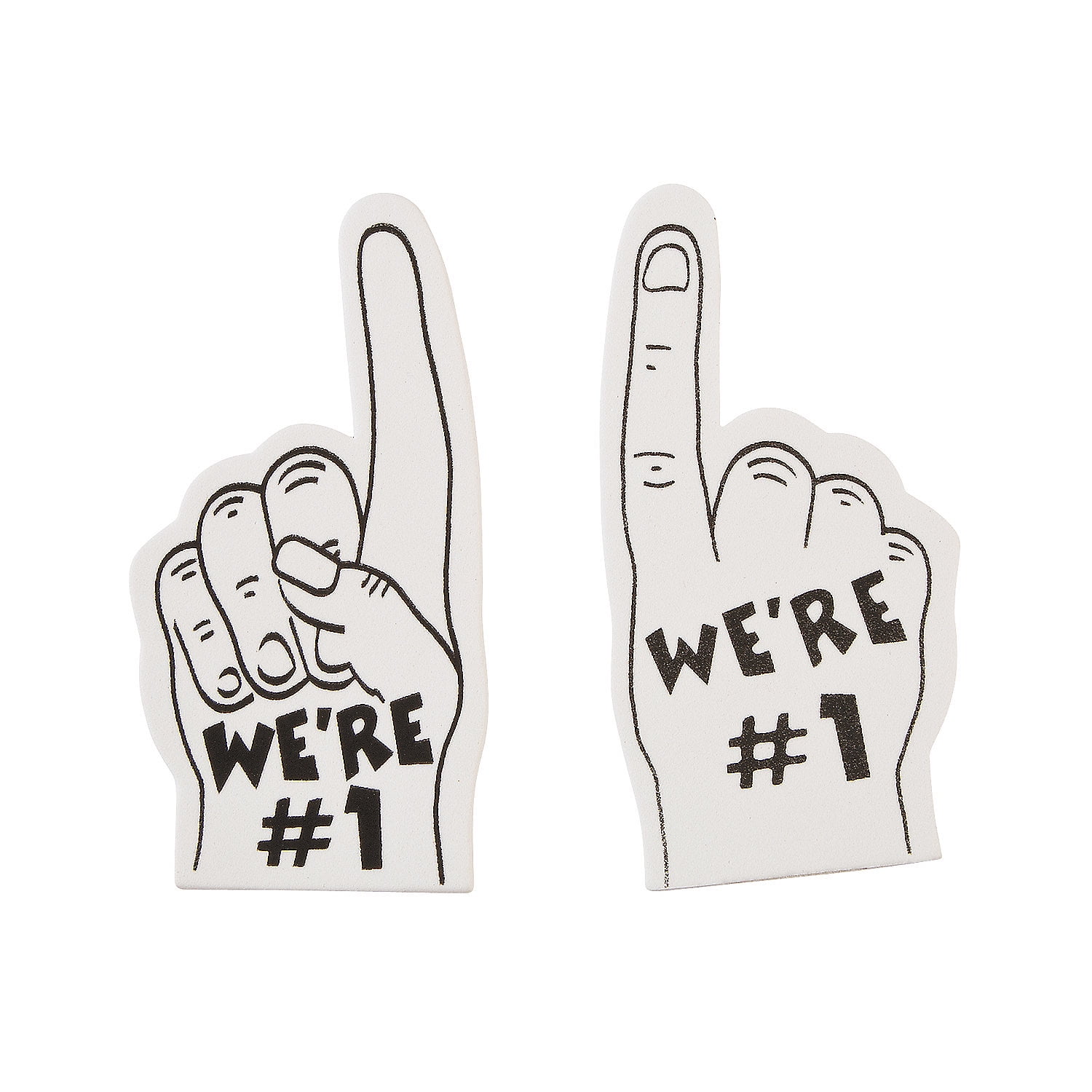 White Mini Foam Finger - Party Favors - 12 Pieces - Walmart.com