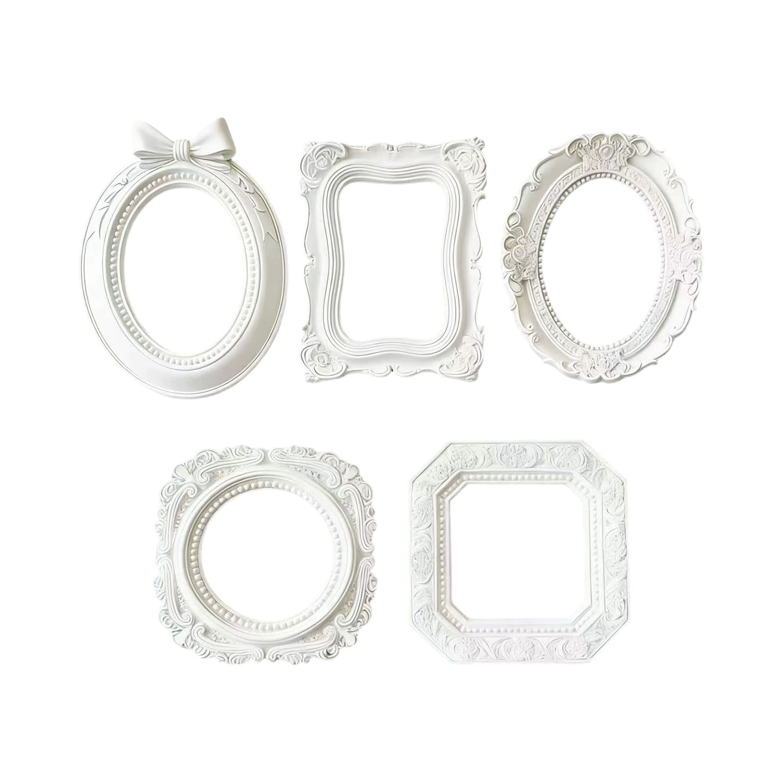 White Mini Picture Frames 5 Count Multi-Use Decor - Walmart.com