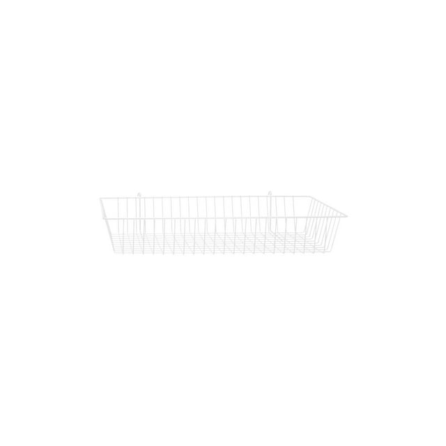 White Mini Wire Grid Basket for Wire Grid - 24''L x 12''W x 4"D - Set ...