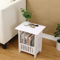 Novashion White Modern Bedside Bedroom Nightstand End Table
