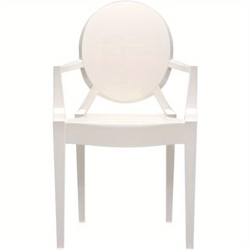 White - Modern Contemporary Louis XIV Dining Chair Armchair Ghost Style ...
