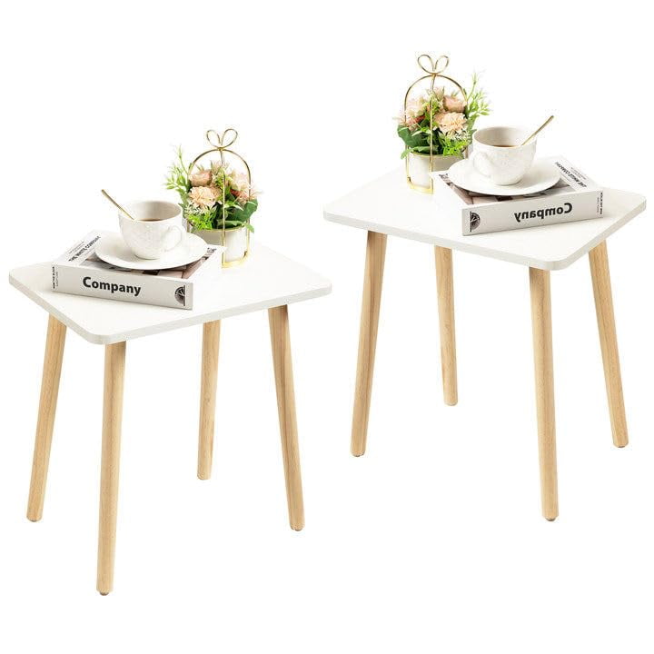 White Modern Side Table Bedside Table Home Decor, Small Table for Small ...