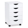 Simply Tidy's White Modular Mobile Chest- Rolling Cabinet with Drawers ...