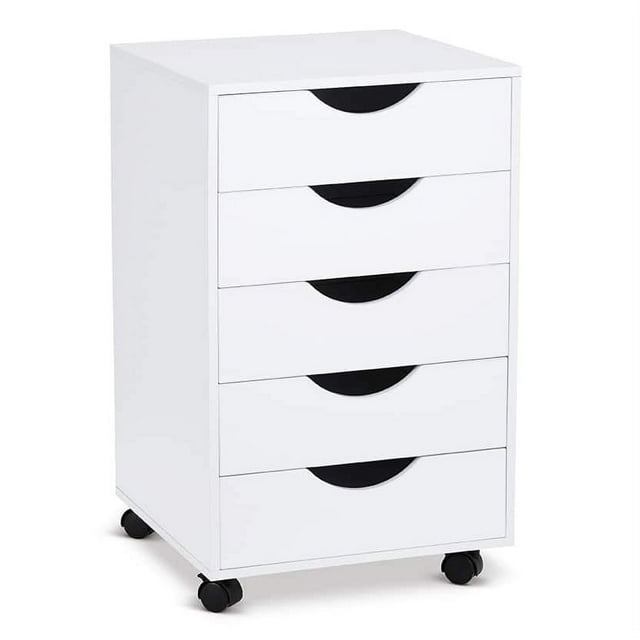 Simply Tidy's White Modular Mobile Chest- Rolling Cabinet with Drawers ...