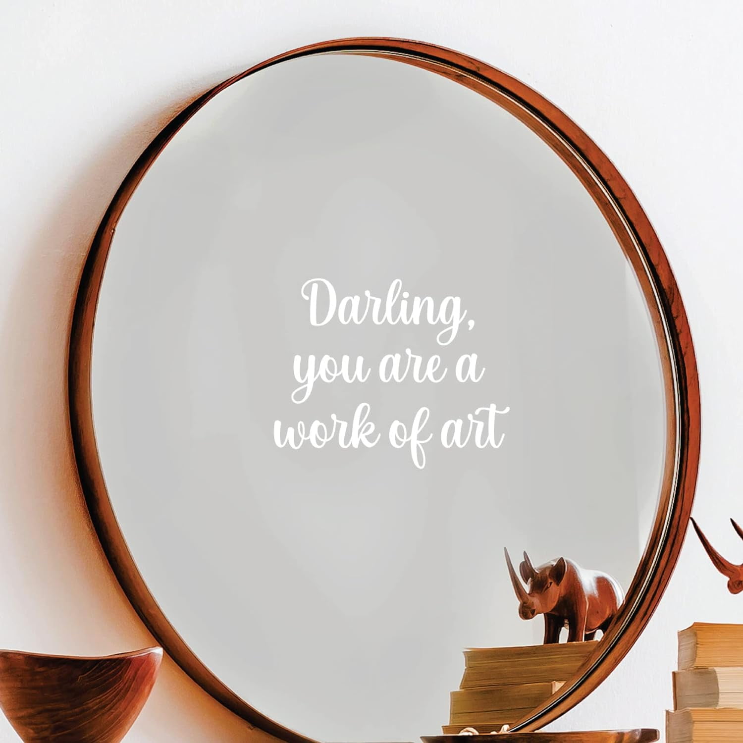 White Motivational Mirror Decals - Set of 4 Inspiring Quotes Wall ...