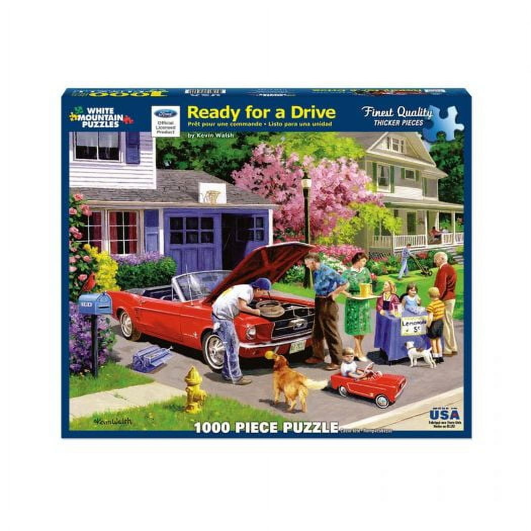 White Mountain 1000 Piece Jigsaw Puzzle Ready for a Drive - Walmart.com