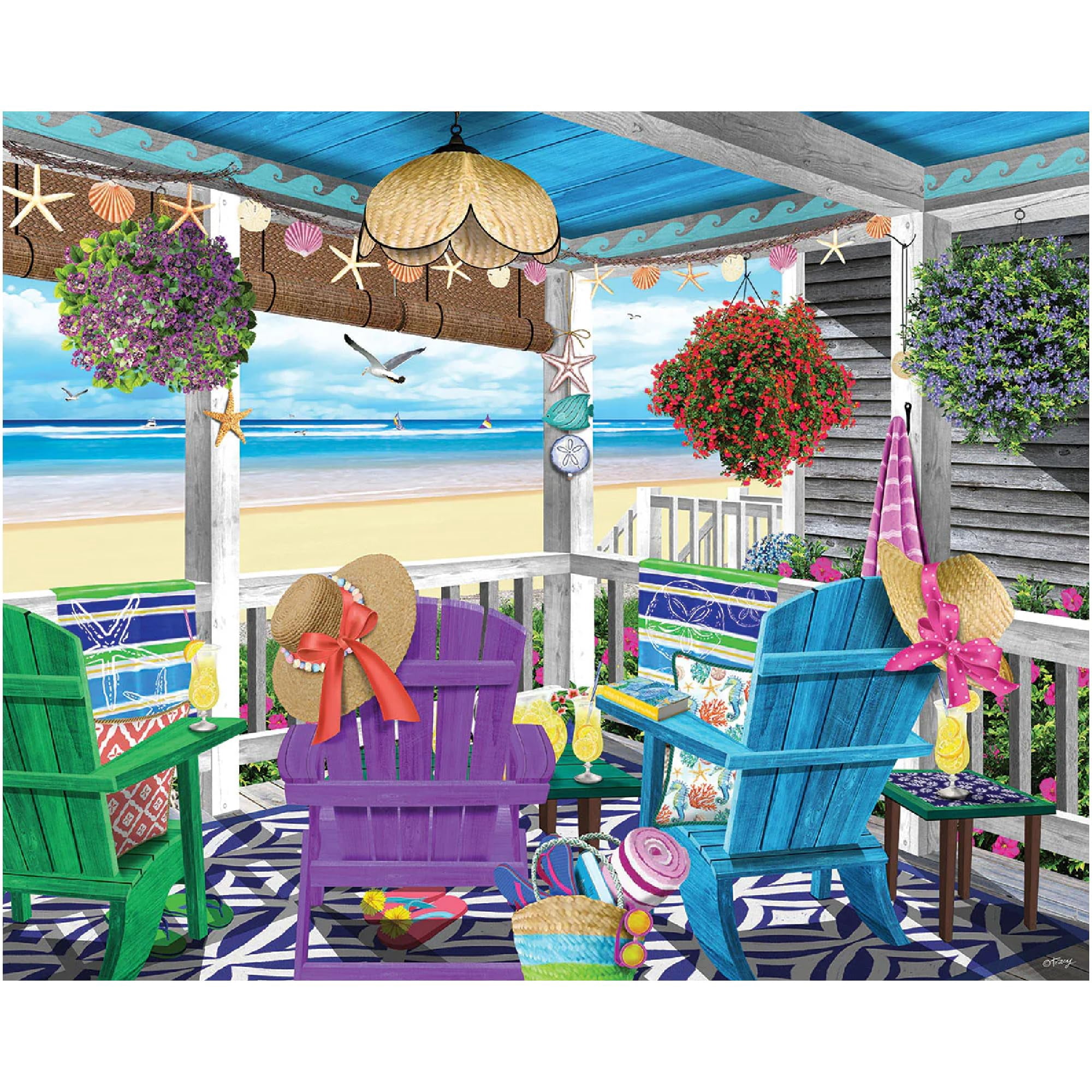 White Mountain Low Tide AIF9 Beach Puzzles for Adults 1000 Piece Scenic ...