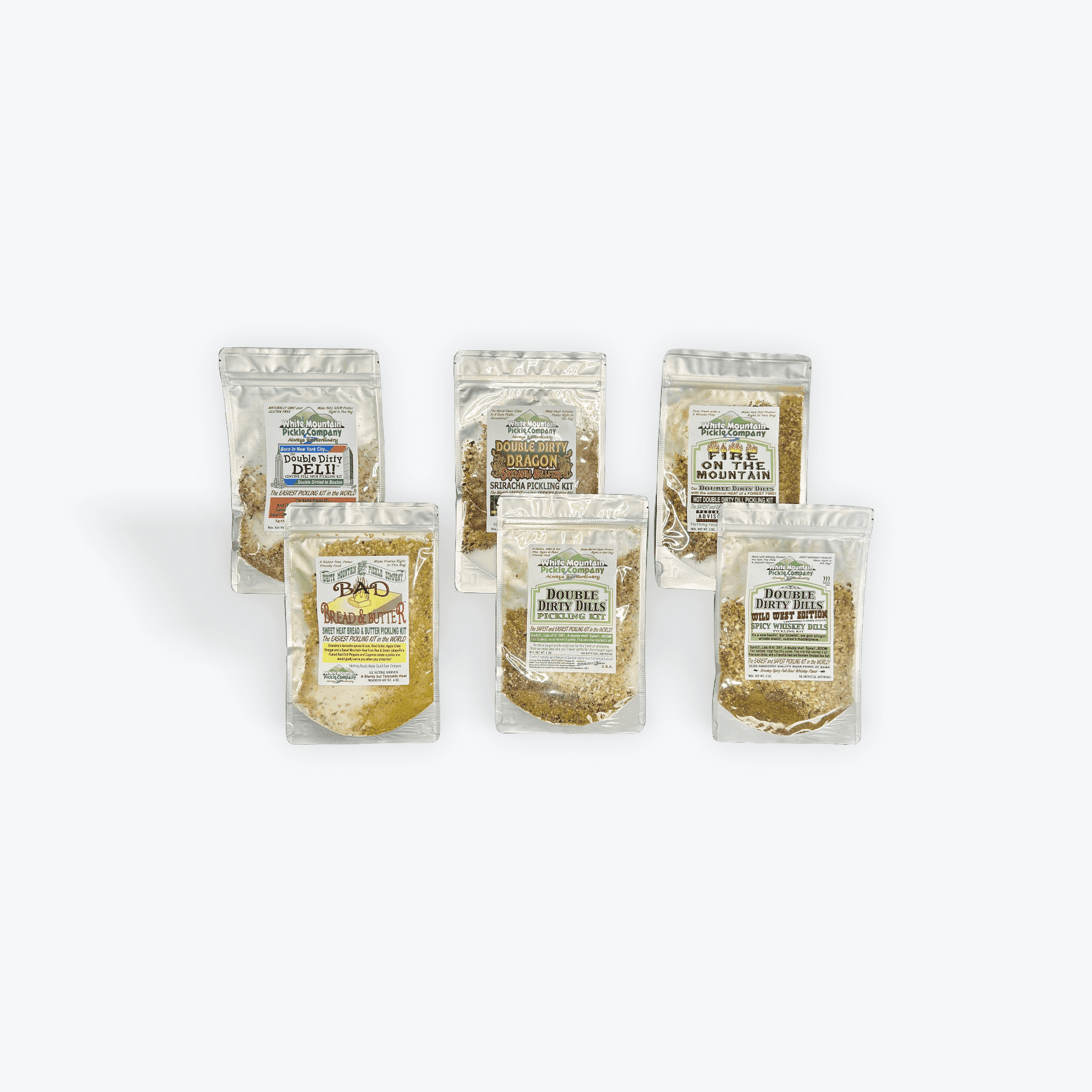 White Mountain Pickle Company The Pickle On The Edge Sampler 6 Pack ...