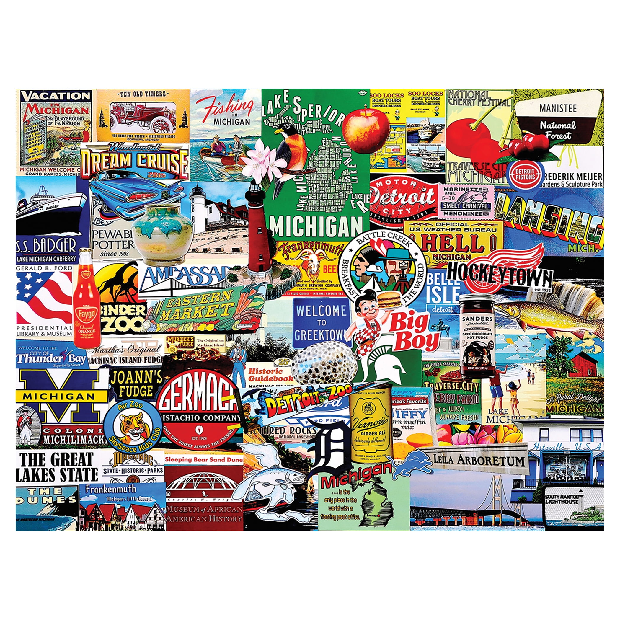 White Mountain Puzzles I Love Michigan - 1000 Piece Jigsaw Puzzle ...