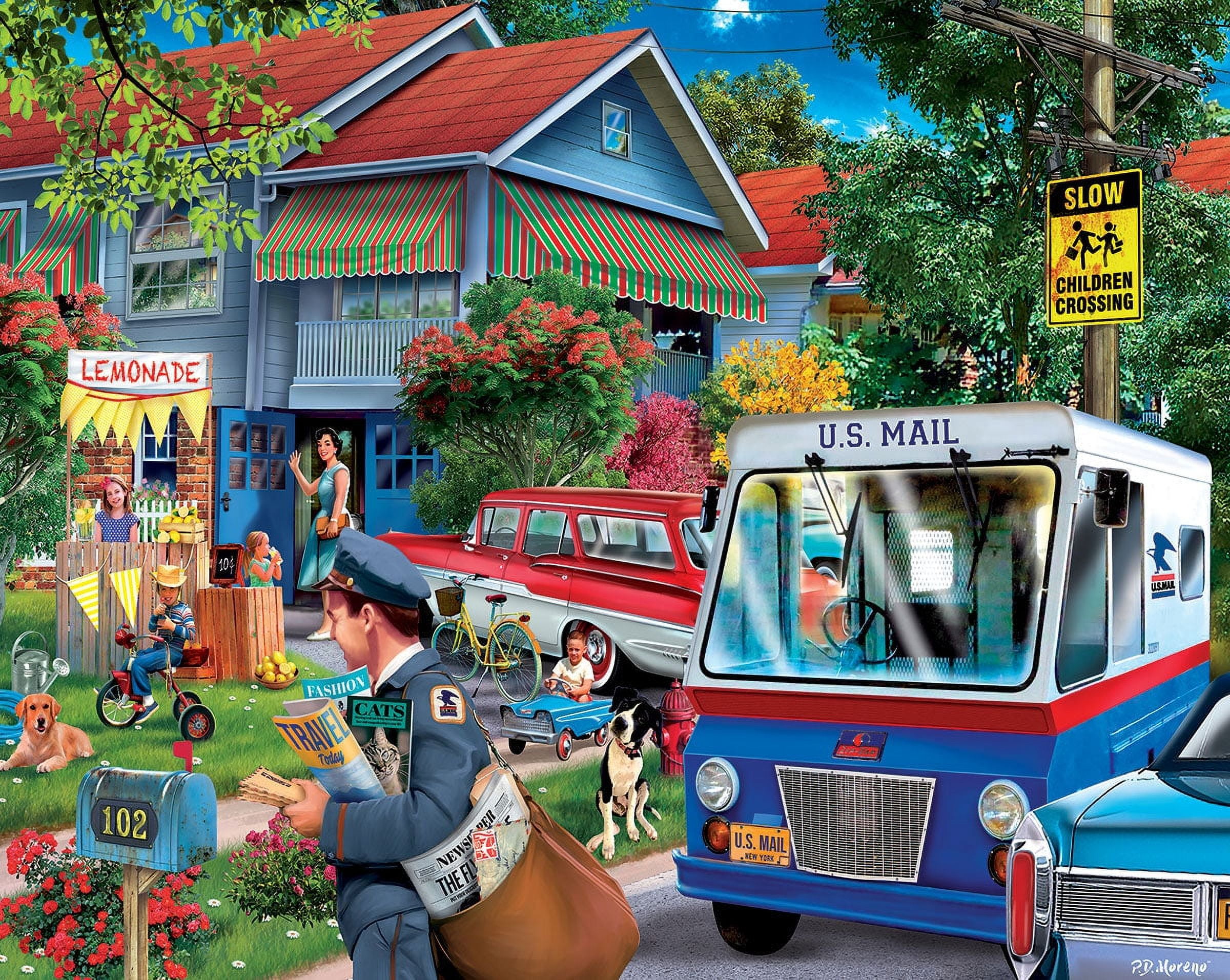 White Mountain Puzzles It's the Mailman - 1000 Piece Jigsaw Puzzle ...