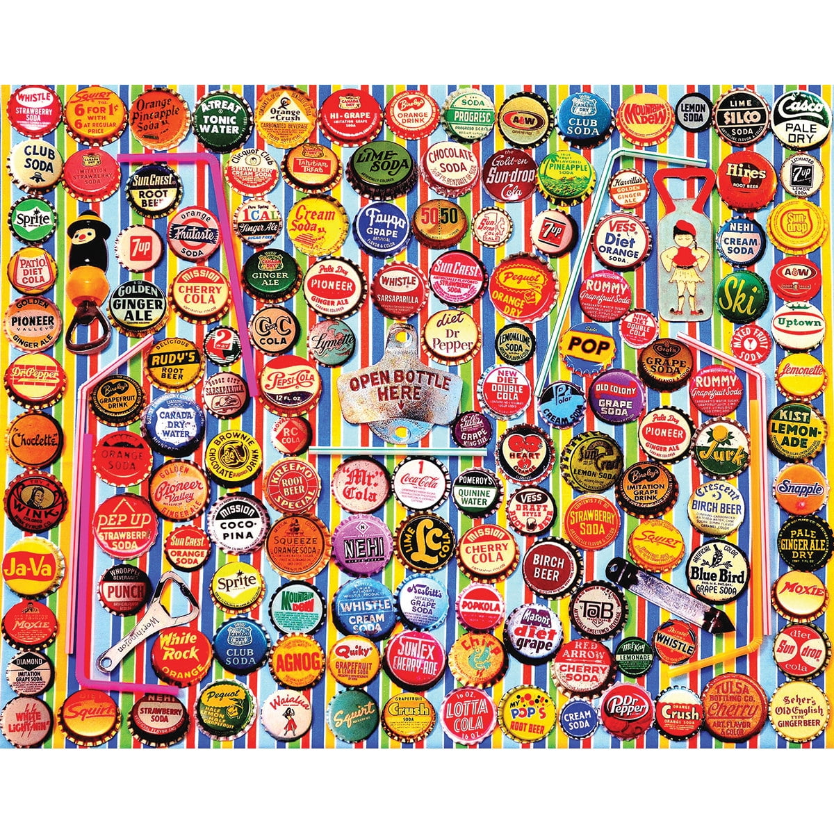 White Mountain Puzzles Soda Caps Puzzle, 1000 Pieces - Walmart.com