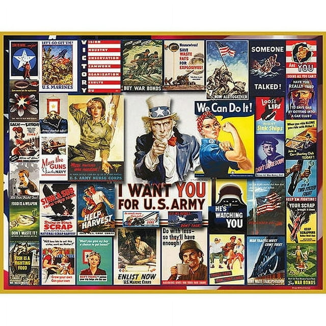 White Mountain Puzzles WWII Posters Puzzle, 1000 Pieces - Walmart.com