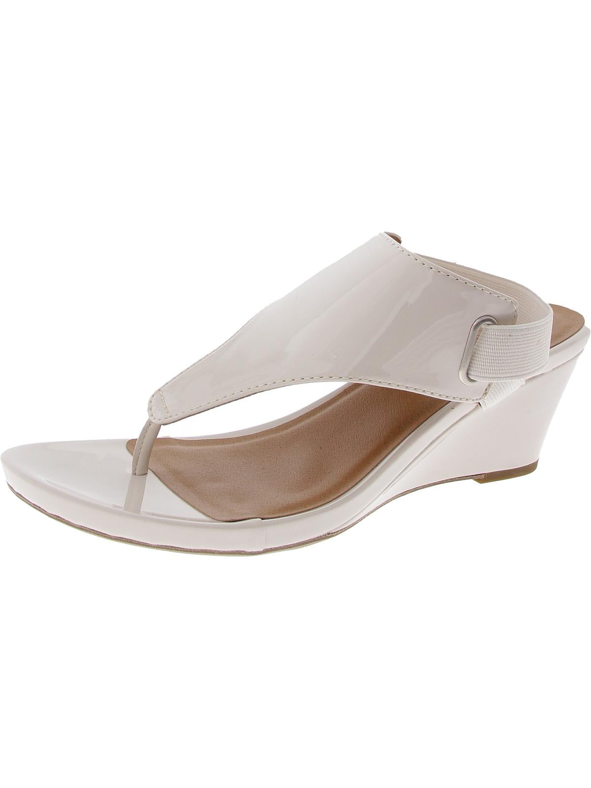White Mountain Womens All Dres Slingback Open Toe Wedge Sandals ...