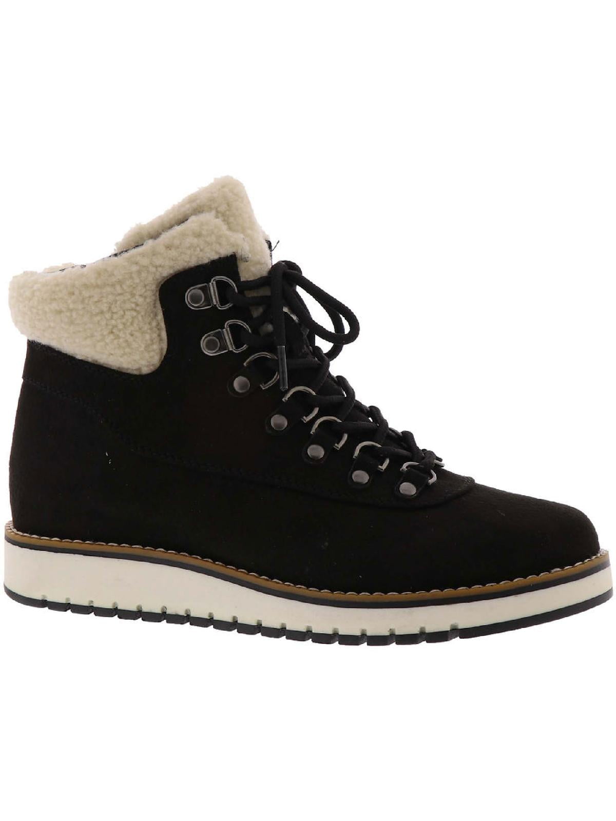 White Mountain Womens Cozy Faux Leather Winter Lace-Up Boot - Walmart.com