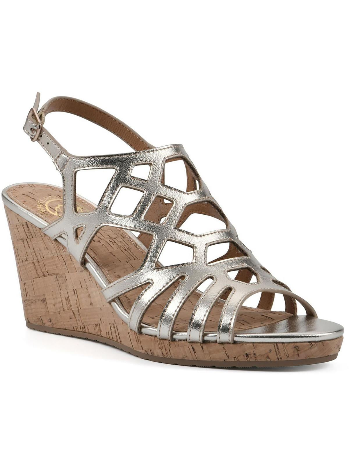 White Mountain Womens Flaming Sling Back Wedges Wedge Sandals - Walmart.com