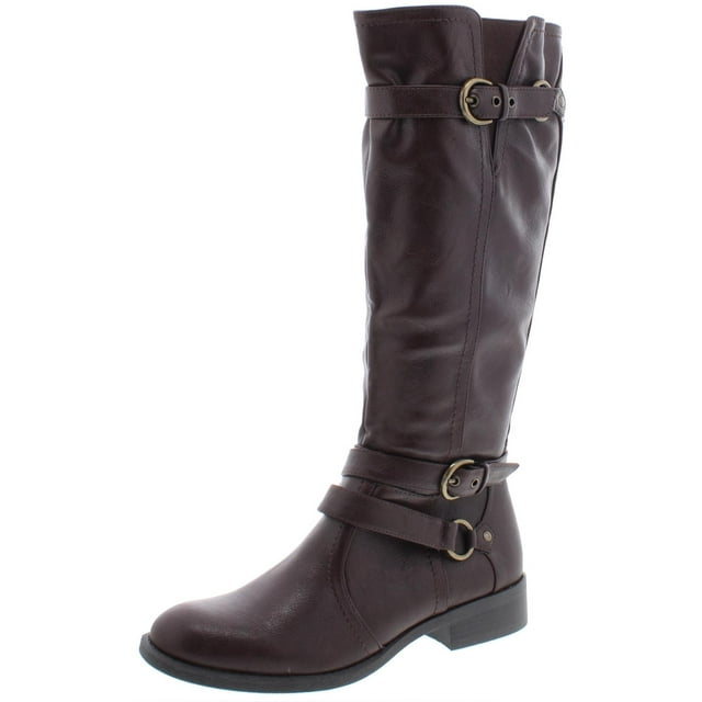 White Mountain Womens Loyal Faux Leather Knee-High Riding Boots ...
