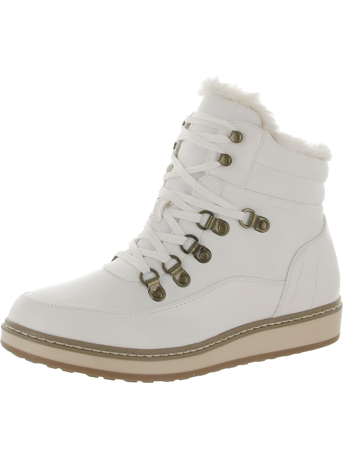 White Mountain Womens Tamasha Faux Leather Lace-Up Winter & Snow Boots ...