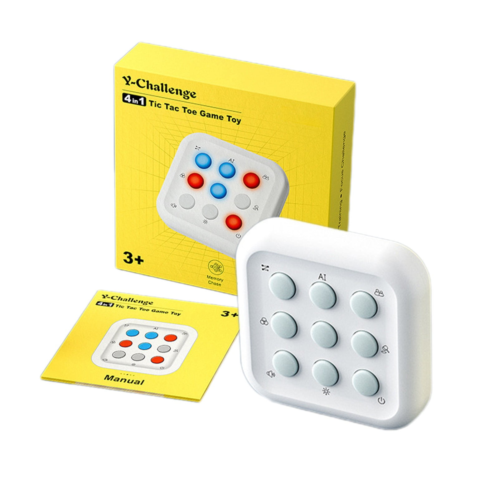 White Multi Function Puzzle Game Portable Light And Memory Focus ...