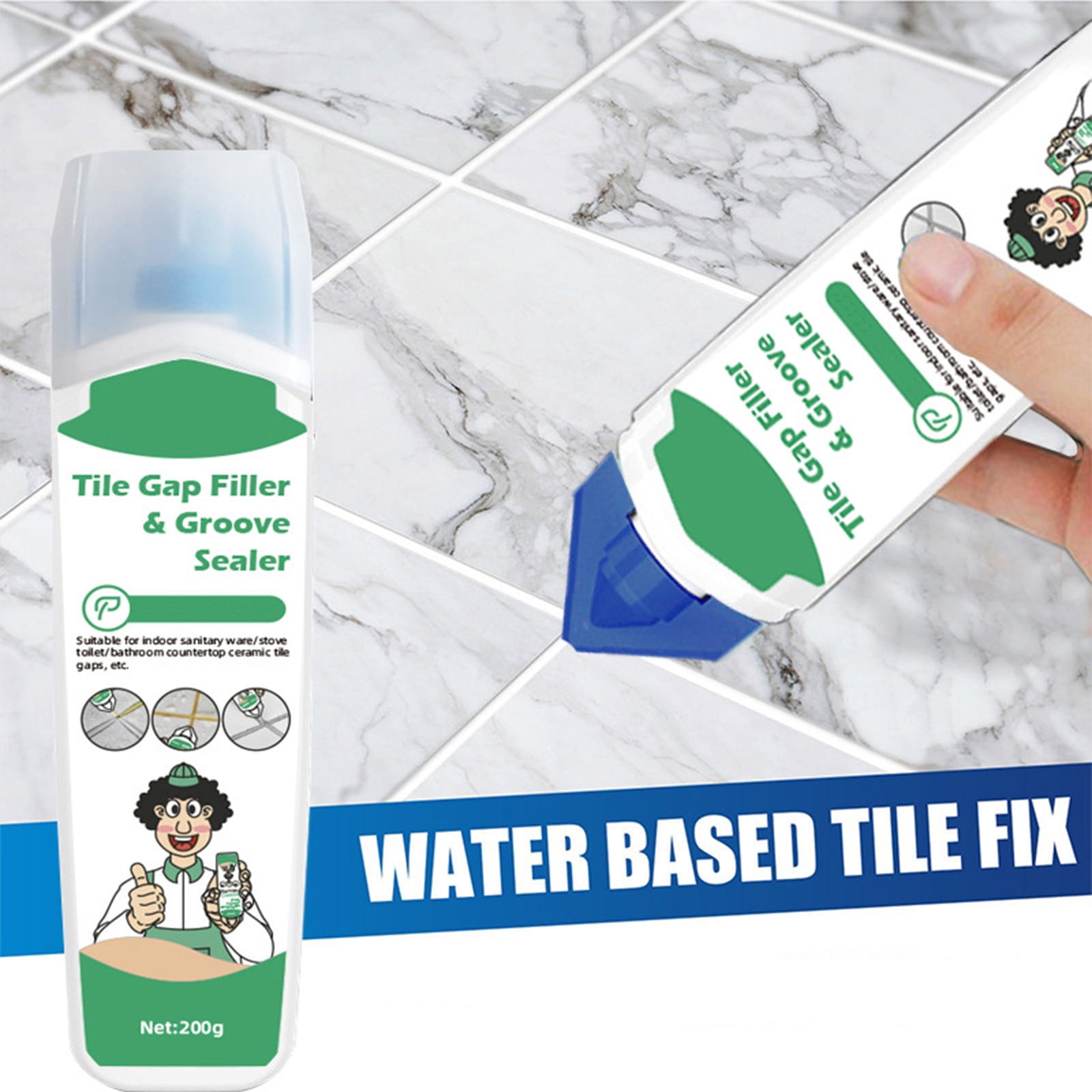 White Multi Functional Grout, Odorless Waterproof Sealant For Ceramic ...