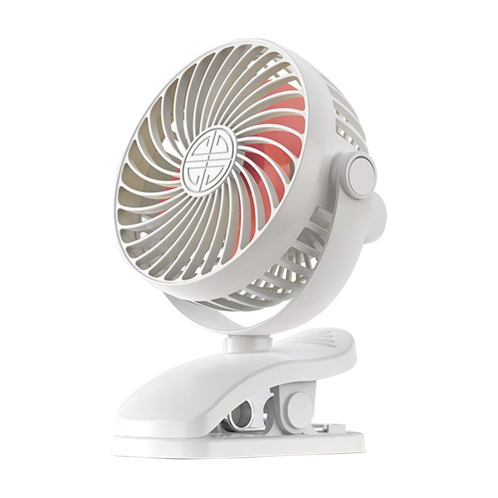 White Multi Position Clip Fan Usb Desktop Oscillating Silent Operation ...