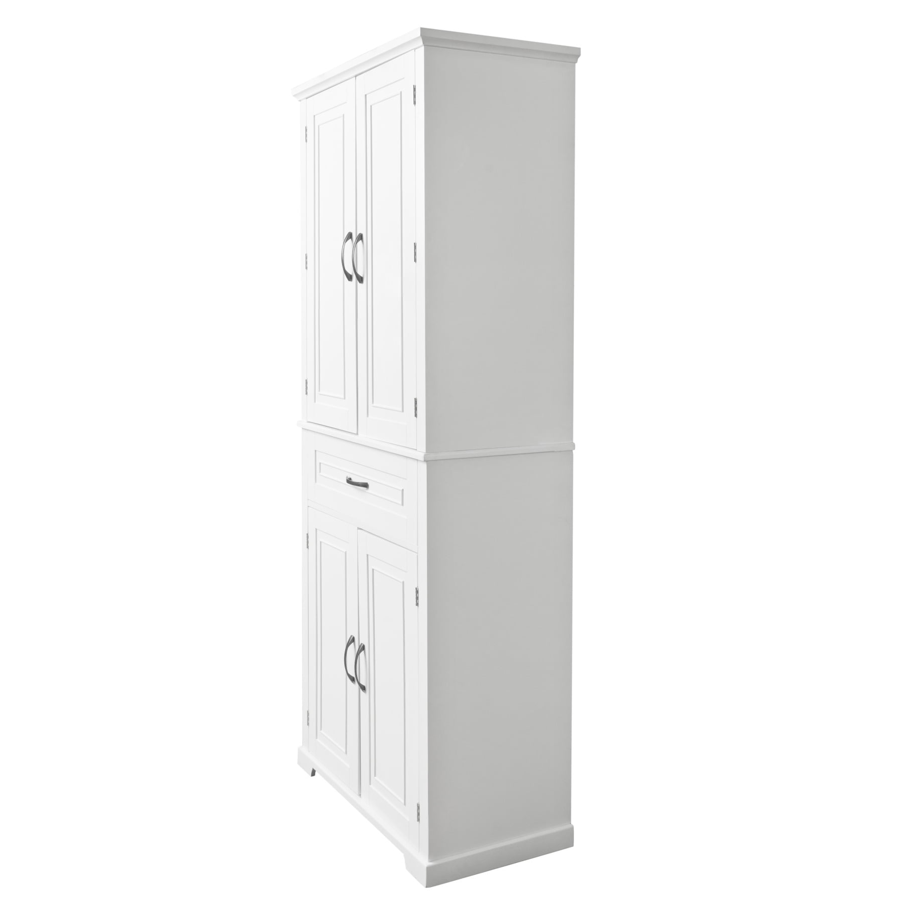 White Multi-Purpose Storage Cabinet with Doors, Drawer & Adjustable ...