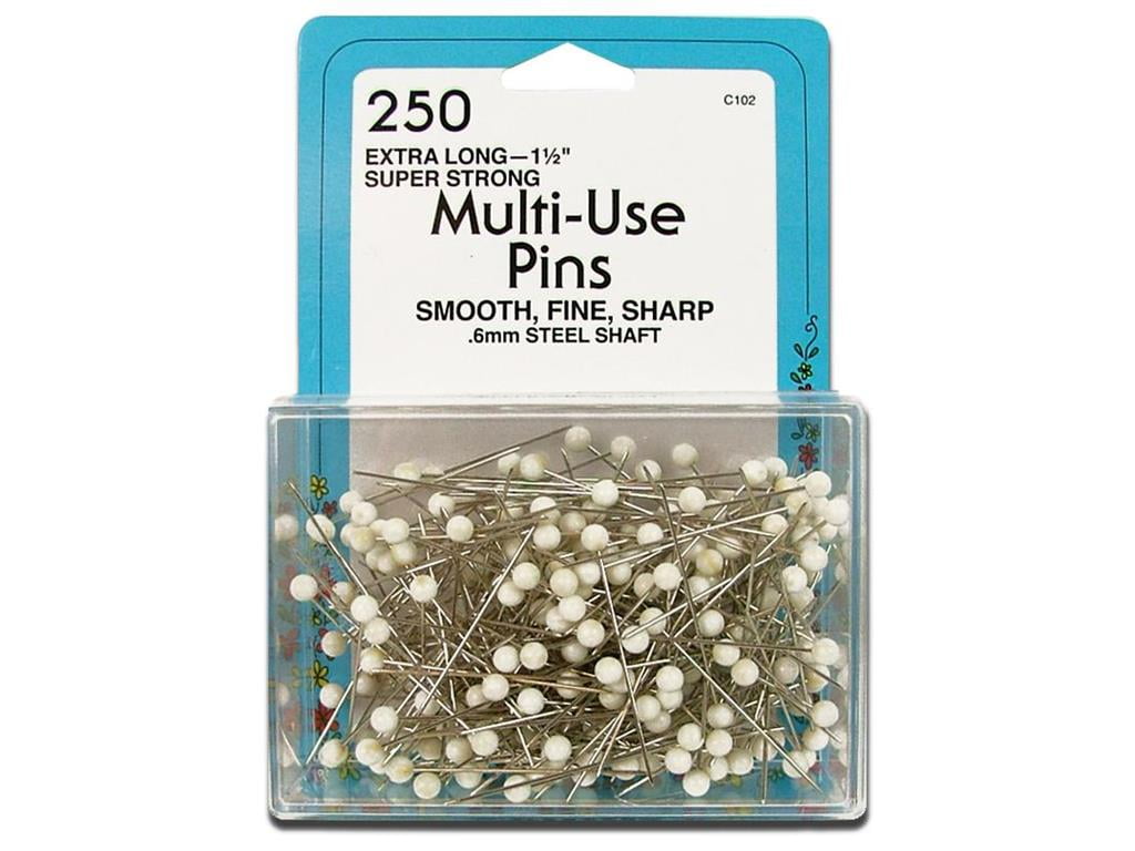 White Multi-Use Head Pins-Size 24 200/Pkg - Walmart.com