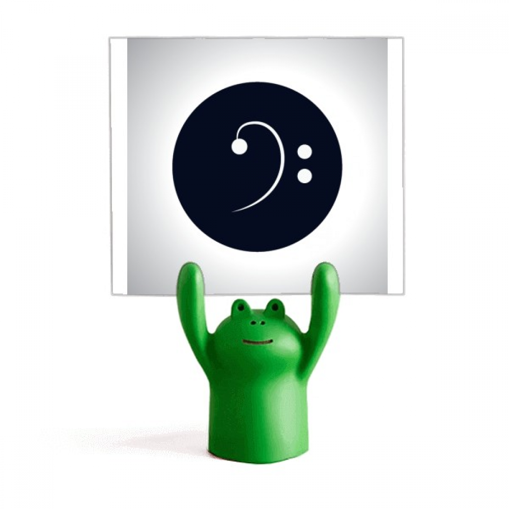 White Music Bass Clef Black Memo Holder Cartoon Animal Frog Stand ...