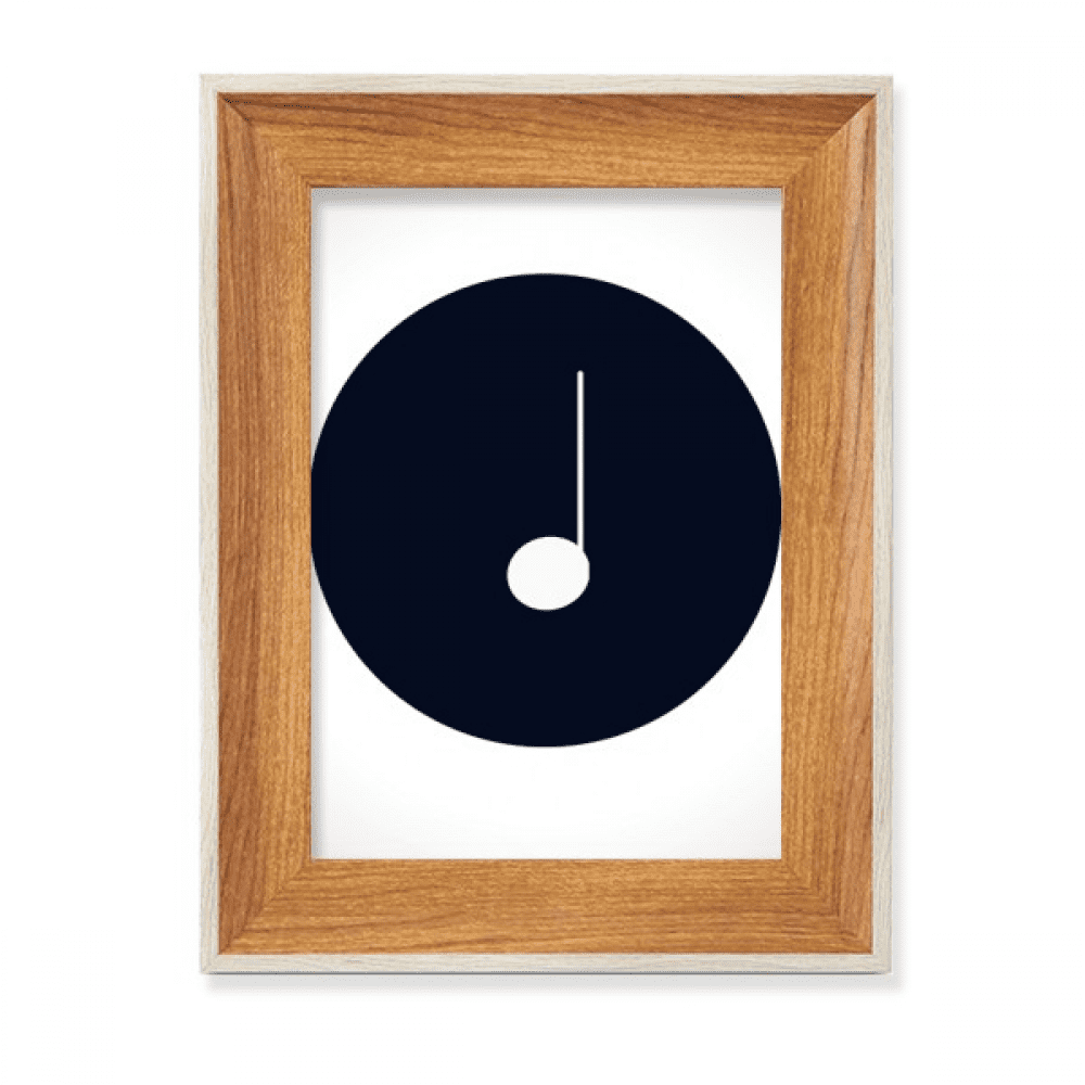 White Music Crotchet Notes Black Desktop Wooden Photo Frame Display ...
