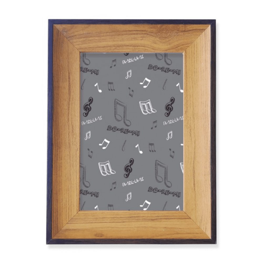 White Music Solfege Notes Photo Frame Exhibition Display Art Desktop ...