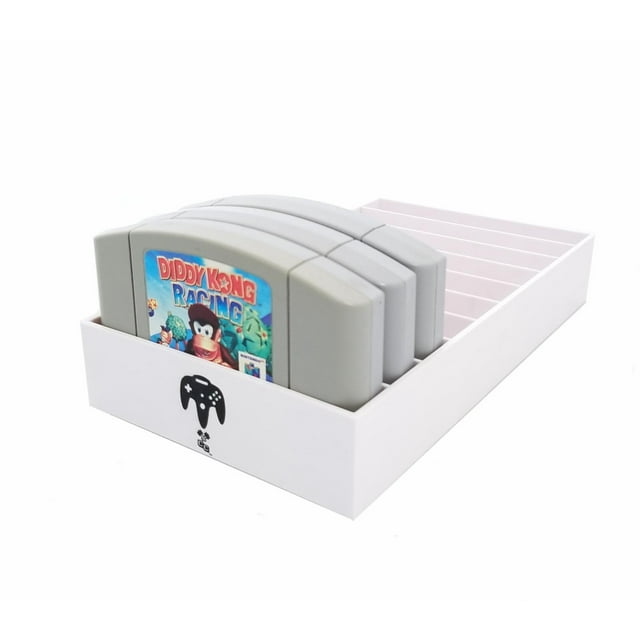 Nintendo 64 White Game Organizer, Dust Cover, Cartridge Holder for ...