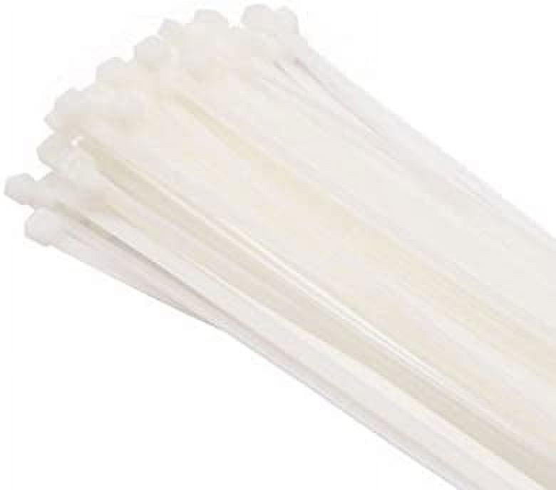 White/Natural Cable Ties - 300mm x 4.8mm (12") Nylon Tie Wraps - 200 ...