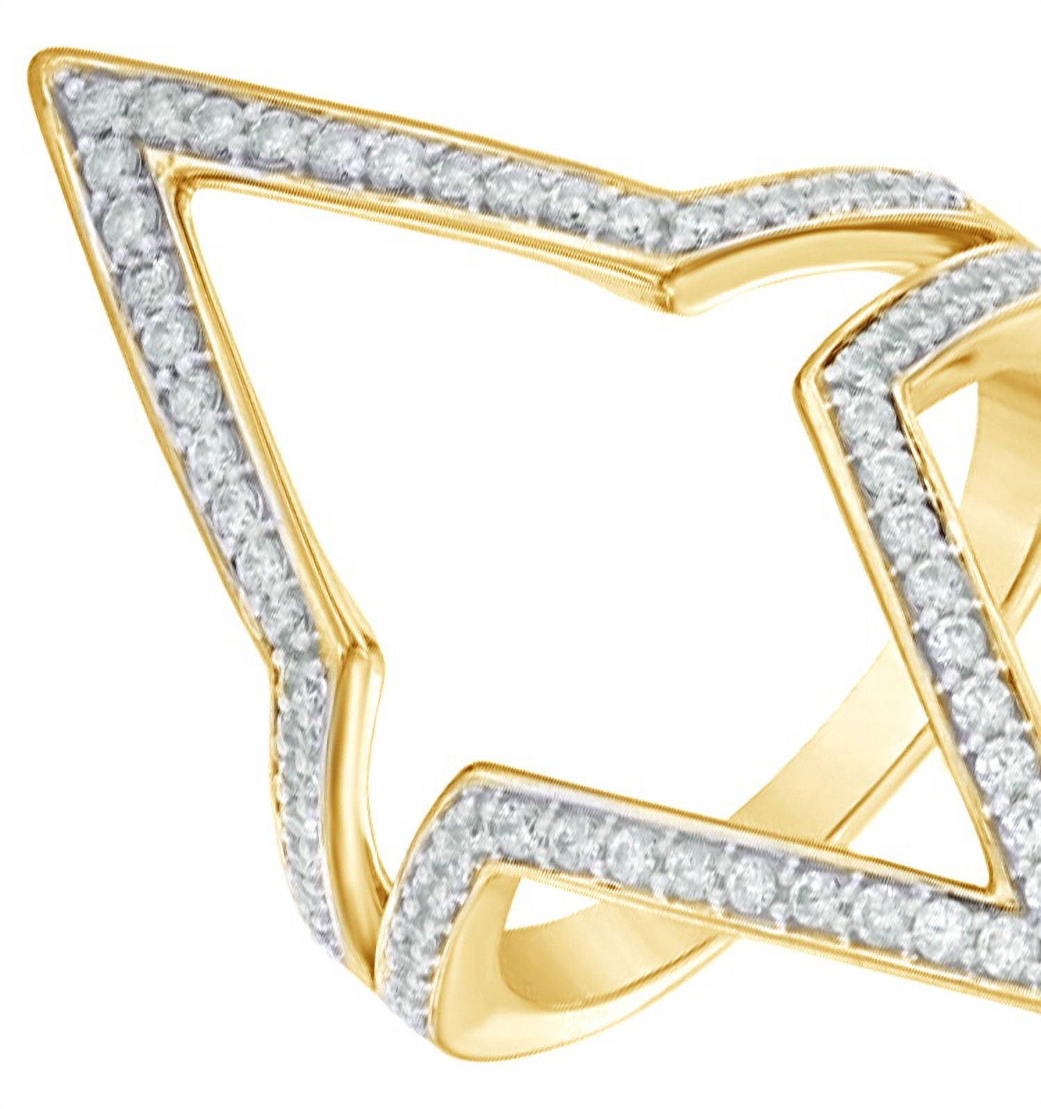 AFFY White Natural Diamond Double Point Geometric-Shape Ring in 10k ...