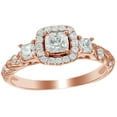 AFFY White Natural Diamond Frame Wrap Engagement Ring in 14K Rose Gold ...