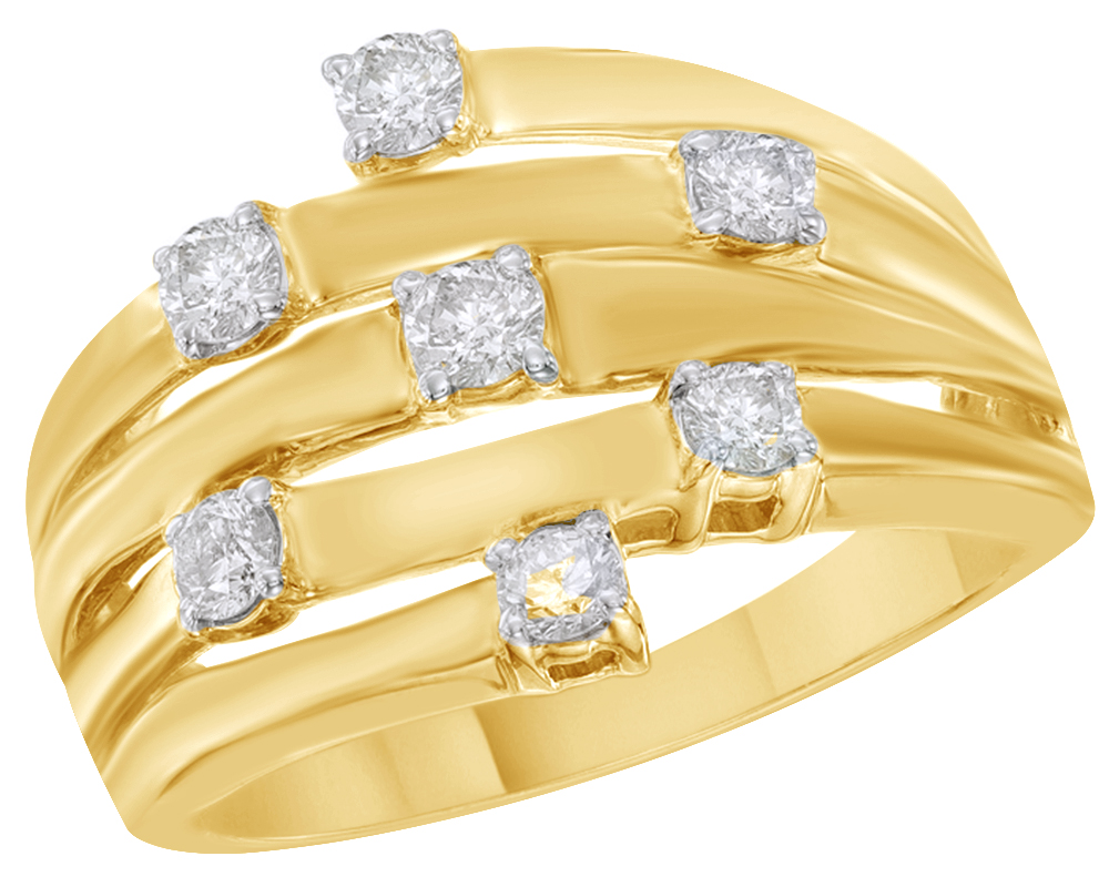 0.30 Carat Round Shape White Natural Diamond Men's Multi Row ...