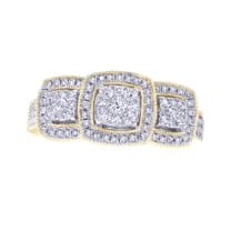 AFFY White Natural Diamond Frame Celtic Knot Promise Ring In 10k White ...