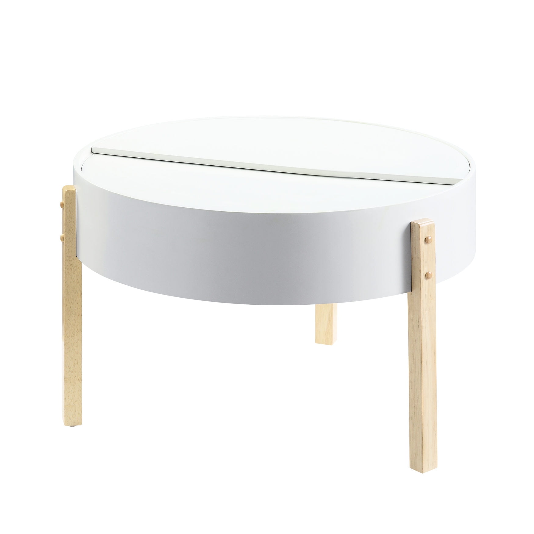 White & Natural Look - Hidden Storage & Stability - Living Room ...