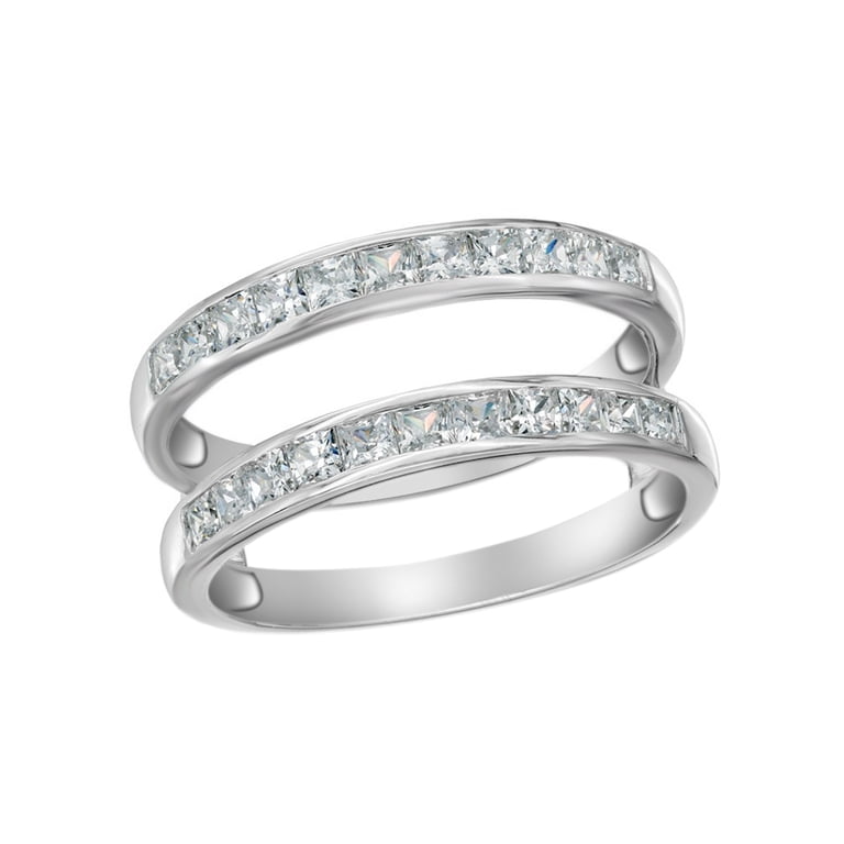 Princess Cut Solitaire Enhancer 14kt Yellow Gold Womens Round Diamond