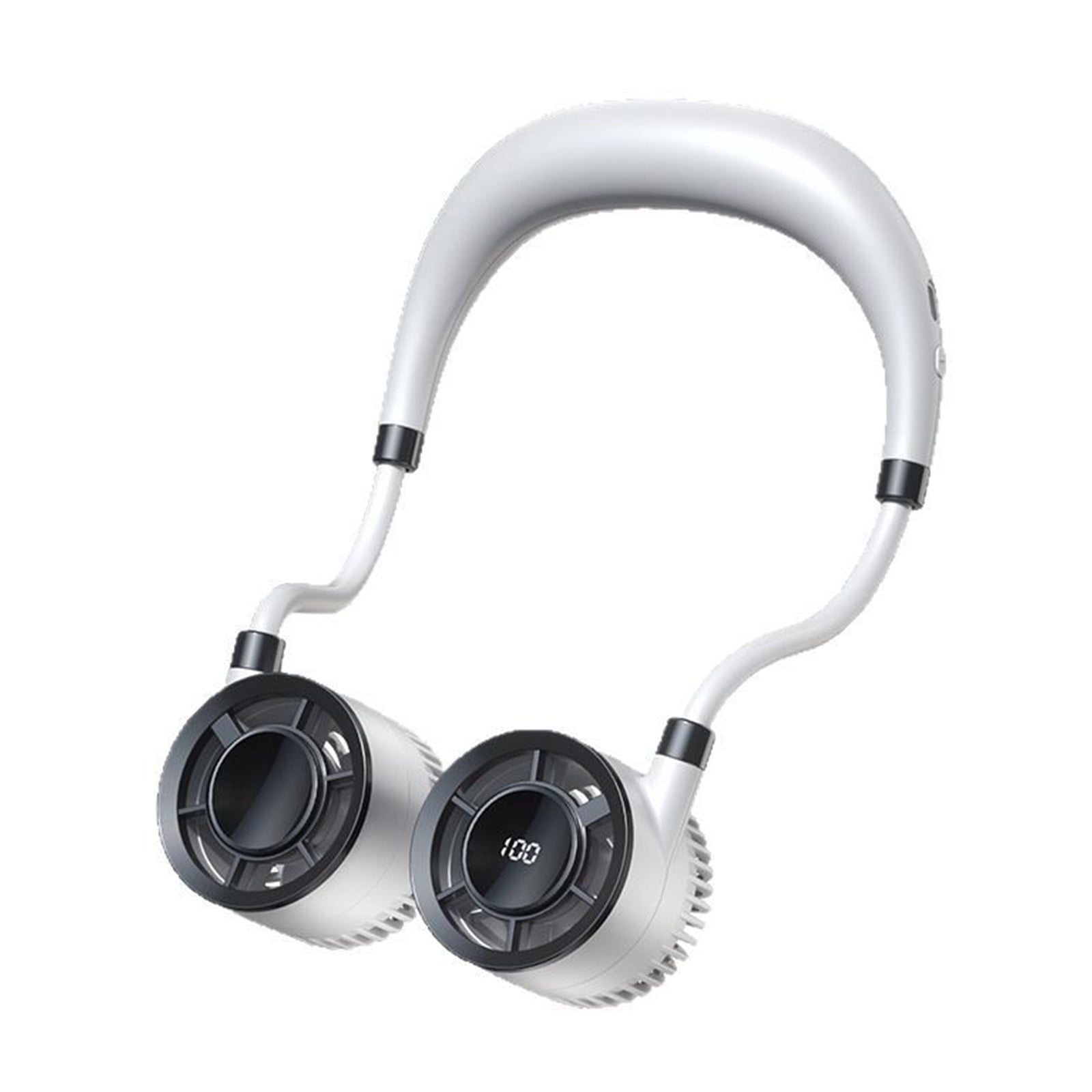 White Neck Hanging Usb Fan Bladeless 100 Speed With No Hair Twist ...