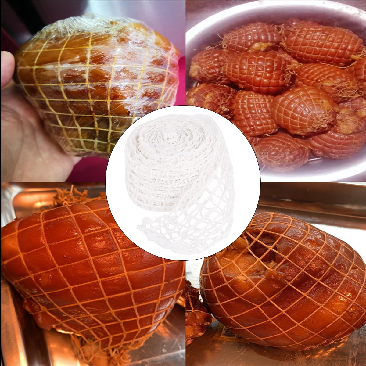 White Net Bag 1 Roll Multifunctional Spiced Pork Shoulder Net Household ...