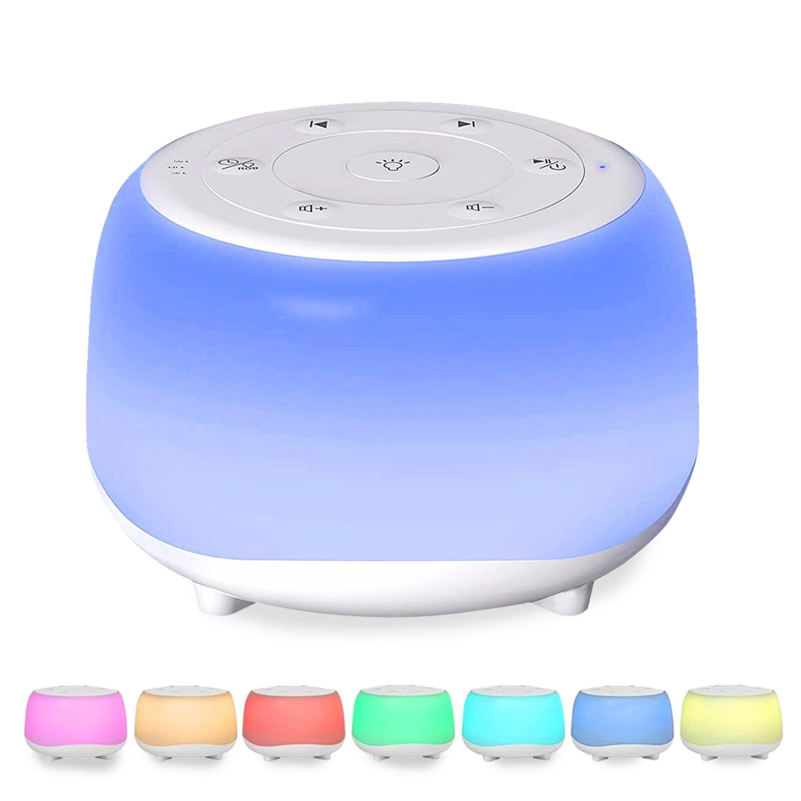 White Noise Machine with 7 Color Night Light and 34 Sleep Aid Sounds ...