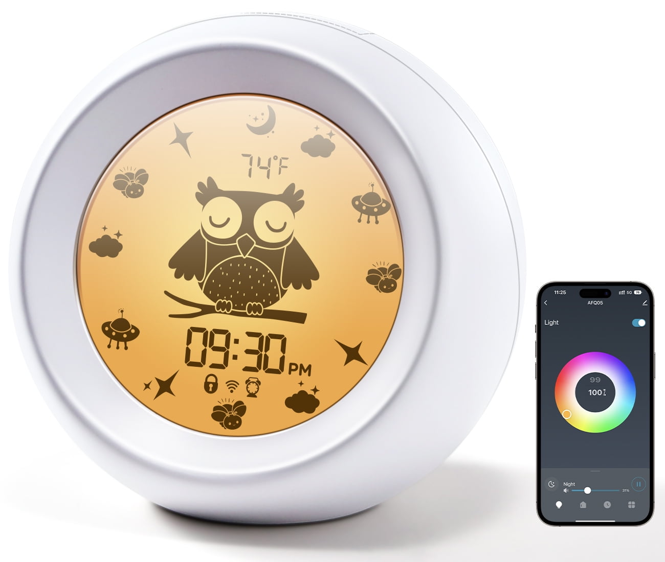 White Noise Machine, Alarm Clock, Night Lights 3-in-1 for Baby Adult ...
