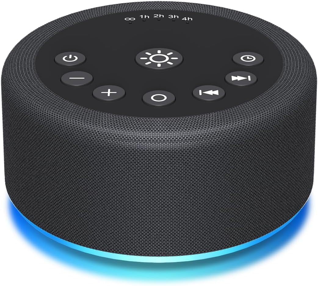 White Noise Machine for Sleep with 30 Non-Looping Sounds, 12 Night ...