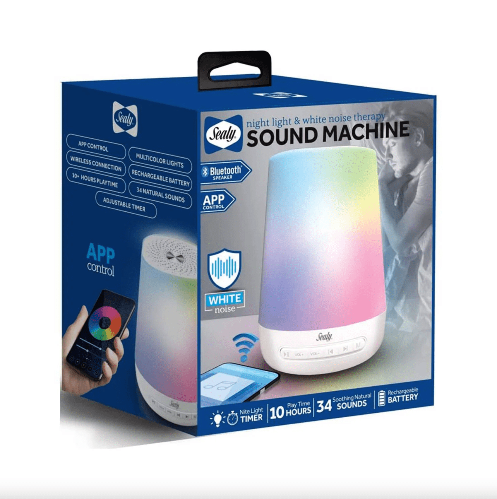 White Noise Sound Machine with 30 Soothing Sounds 12 Night Light 32 ...