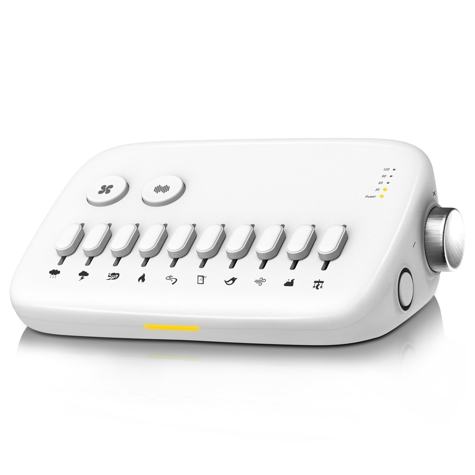 White Noise Sound Machine with 30 Soothing Sounds, Slide-Rail Button ...