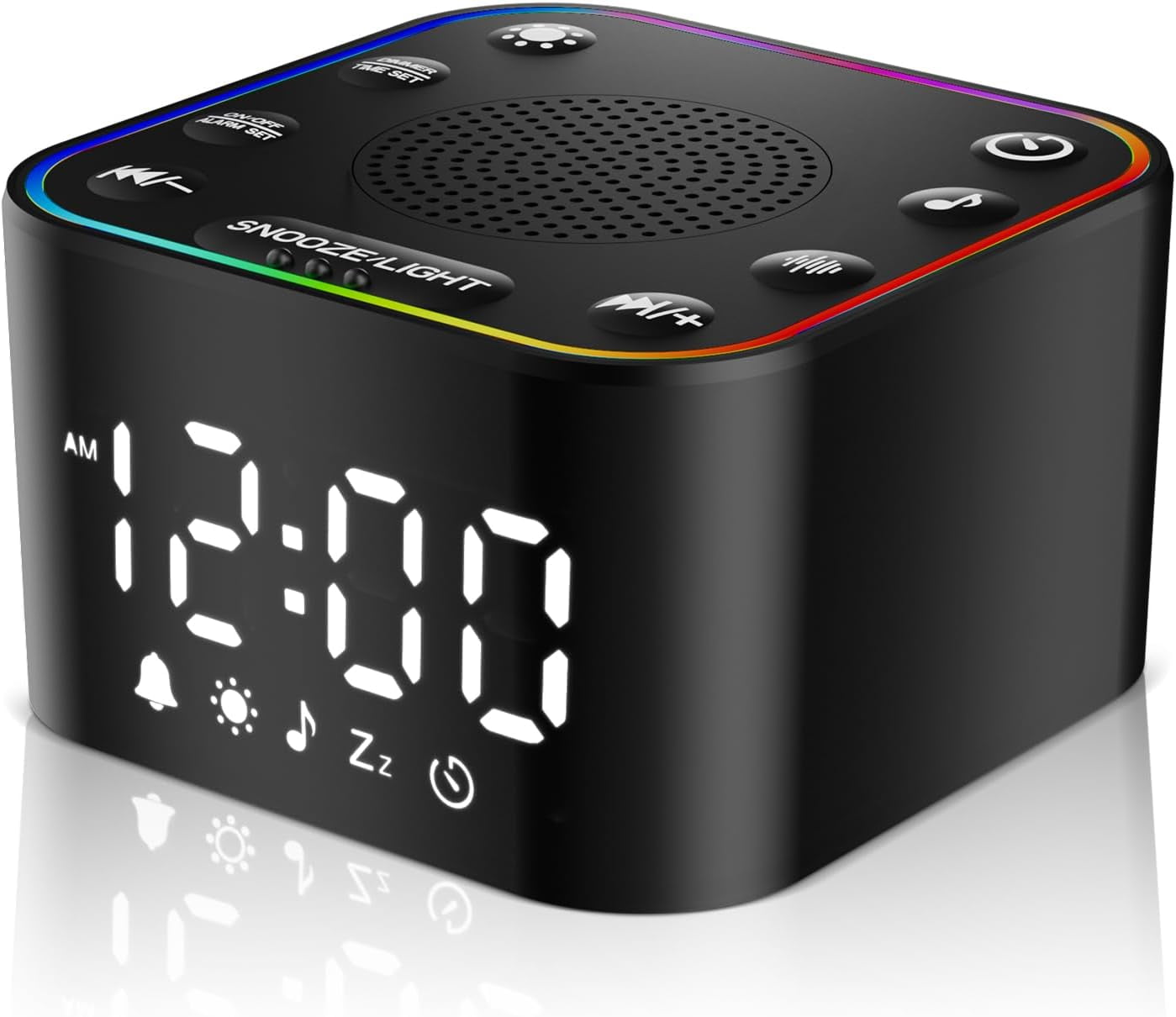 White Noise Sound Machine with Alarm Clock, 30 Soothing Sounds, Noise ...